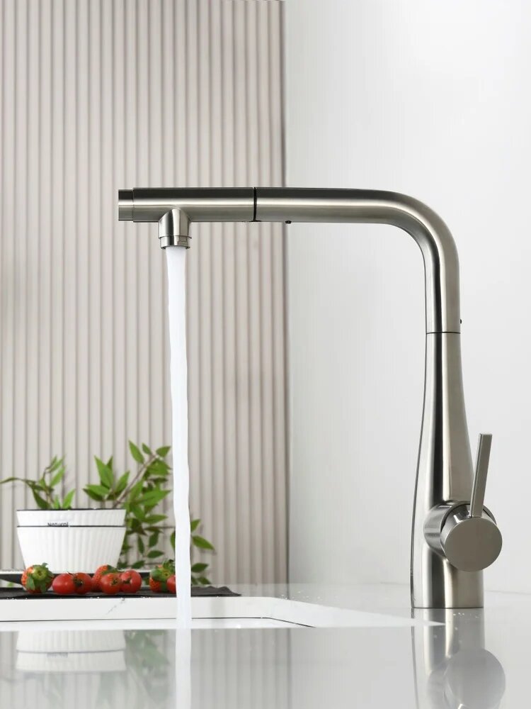 Смеситель для кухни AQUAme Cucina с выдвижным изливом AQM9902BN