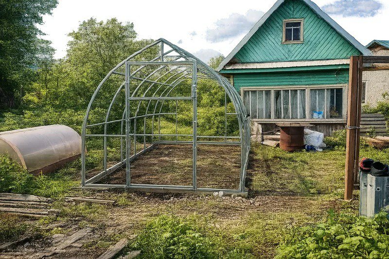 Каркас теплицы "Крона мини" 2х6м/шаг 0,65м/каркас 20х20 оцинкованный/Завод Металлосфера