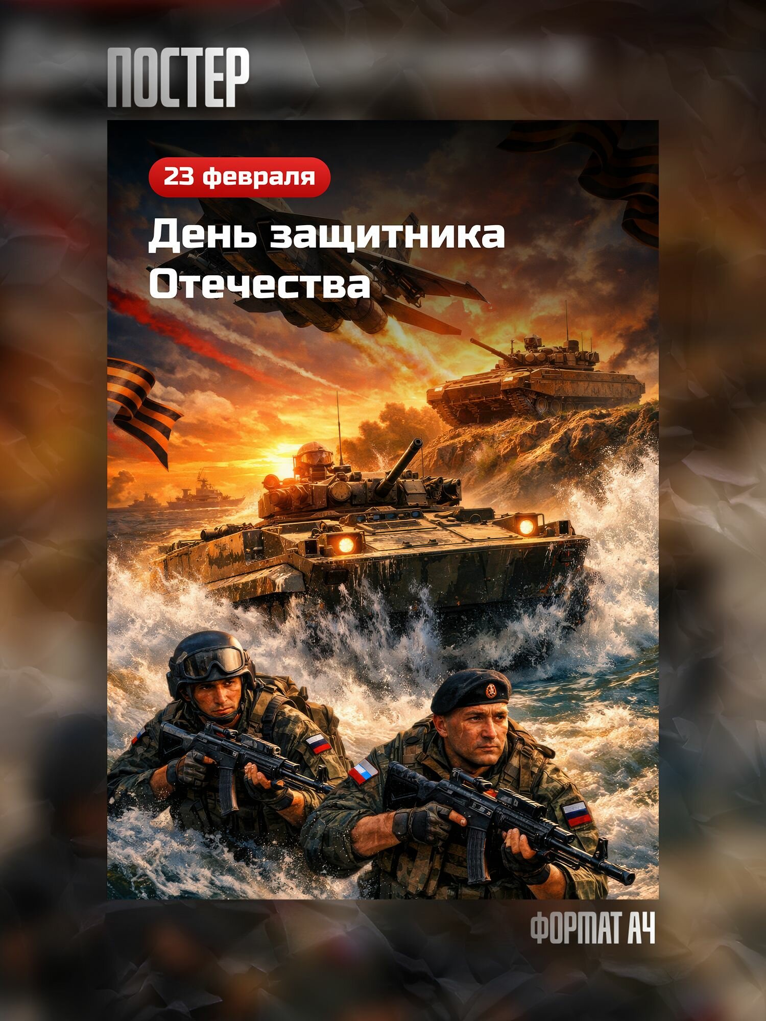 Плакат 23 февраля