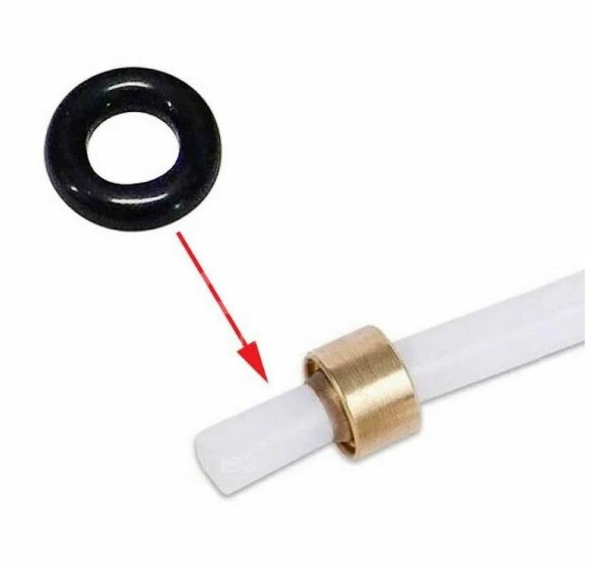 Уплотнитель на тефлоновую трубку Delonghi ORM 0038-20 5332154700 DELONGHI черный силикон