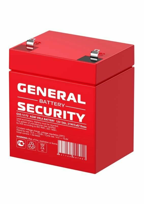 Аккумулятор 12В 5А. ч General Security GS5-12 F2