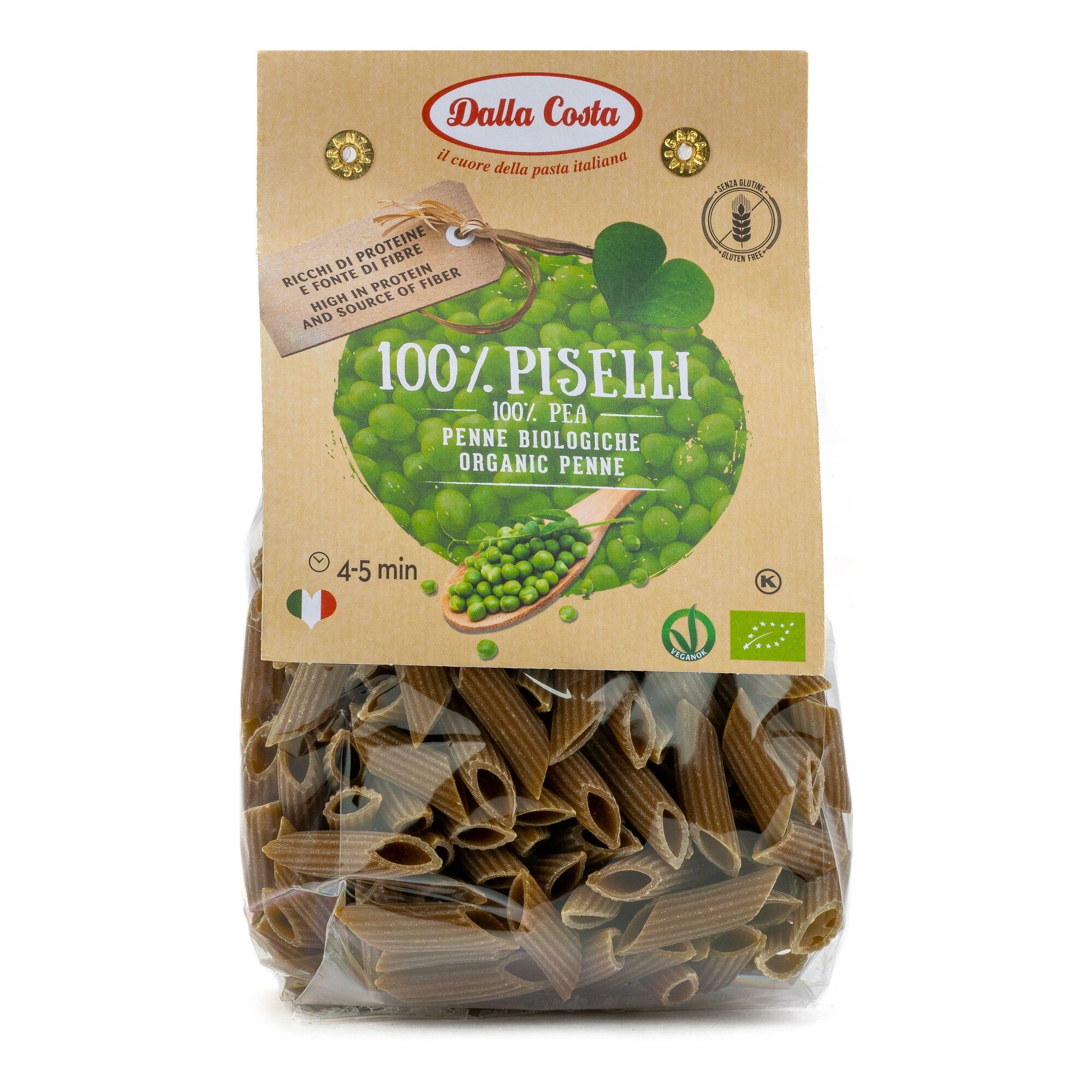 Макаронные изделия Dalla Costa из гороховой муки "Пенне БИО", 250 г