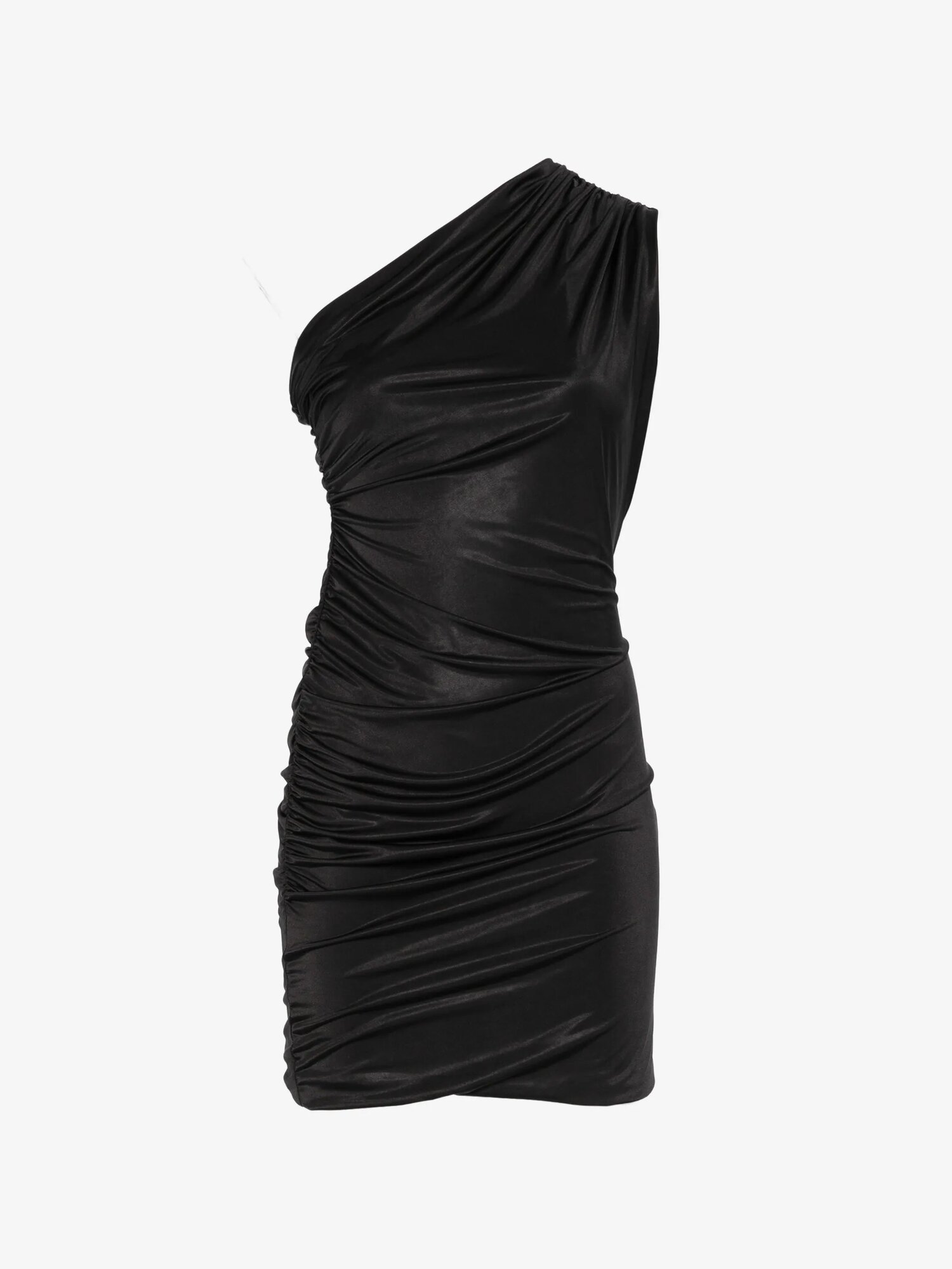 Платье One-shoulder ruched mini dress