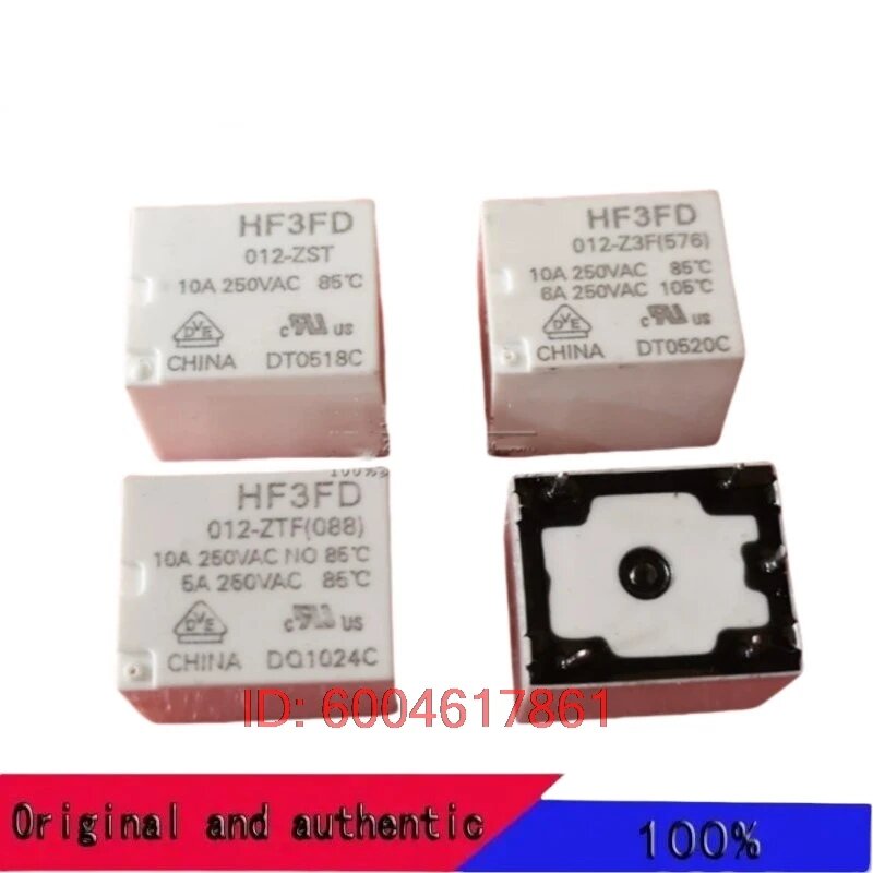 Реле HF3FD 012-ZTF 12VDC 10A DIP-5 набор из 10 штук