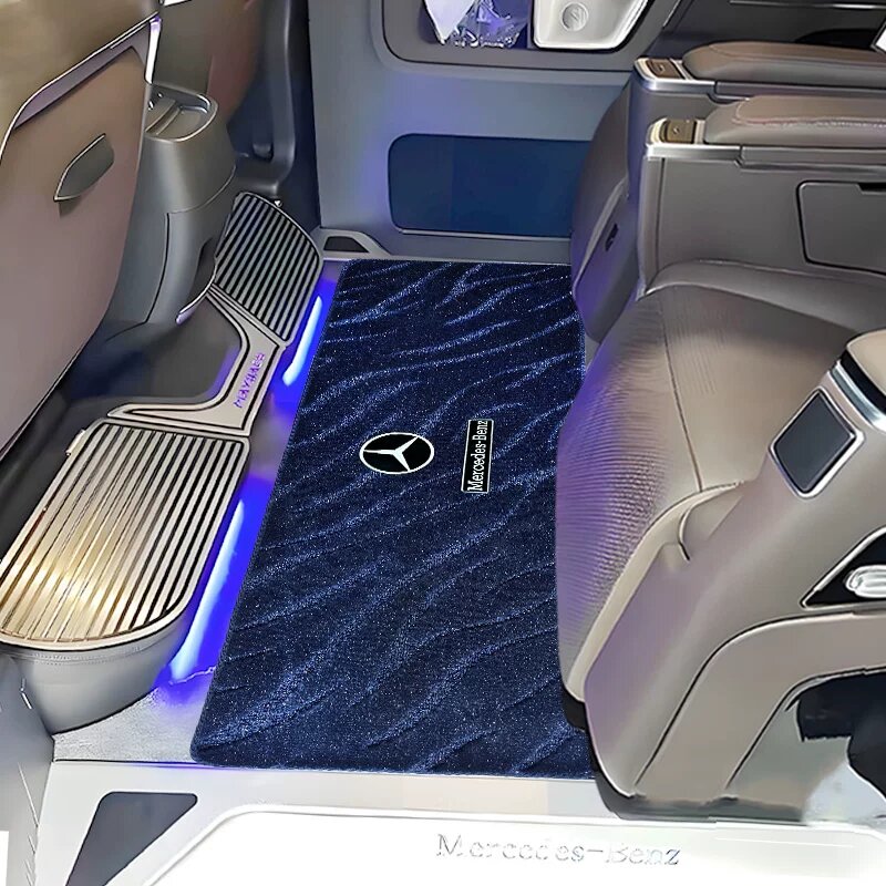 Премиум коврики для салона Mercedes Viano V250/V260/V300, цвет синий, для второго ряда сидений