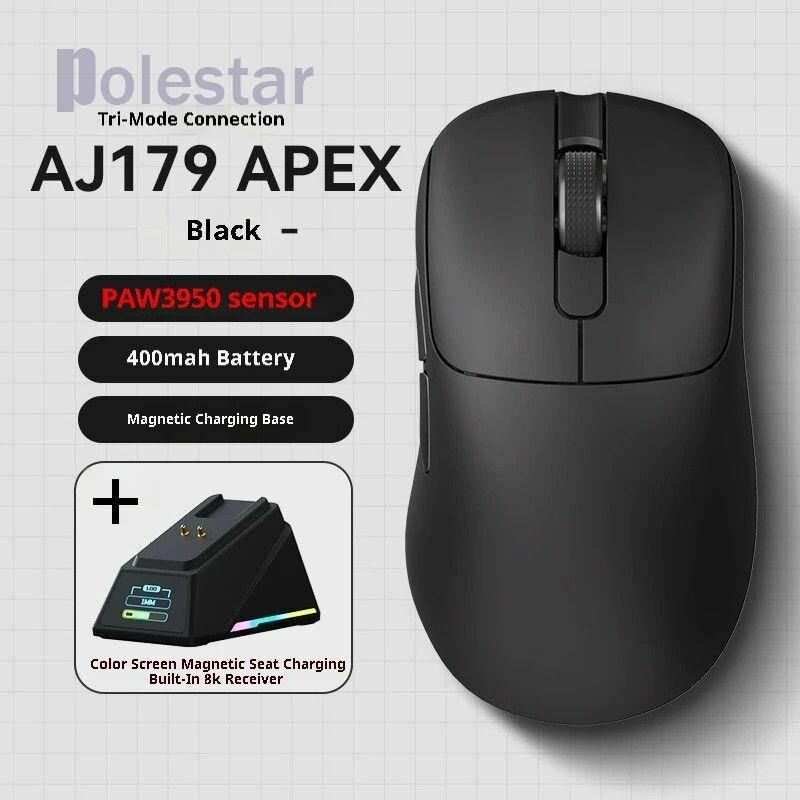 AJAZZ AJ179 P/PRO/APEX PAW3395 Беспроводная мышь С магнитной зарядной базой