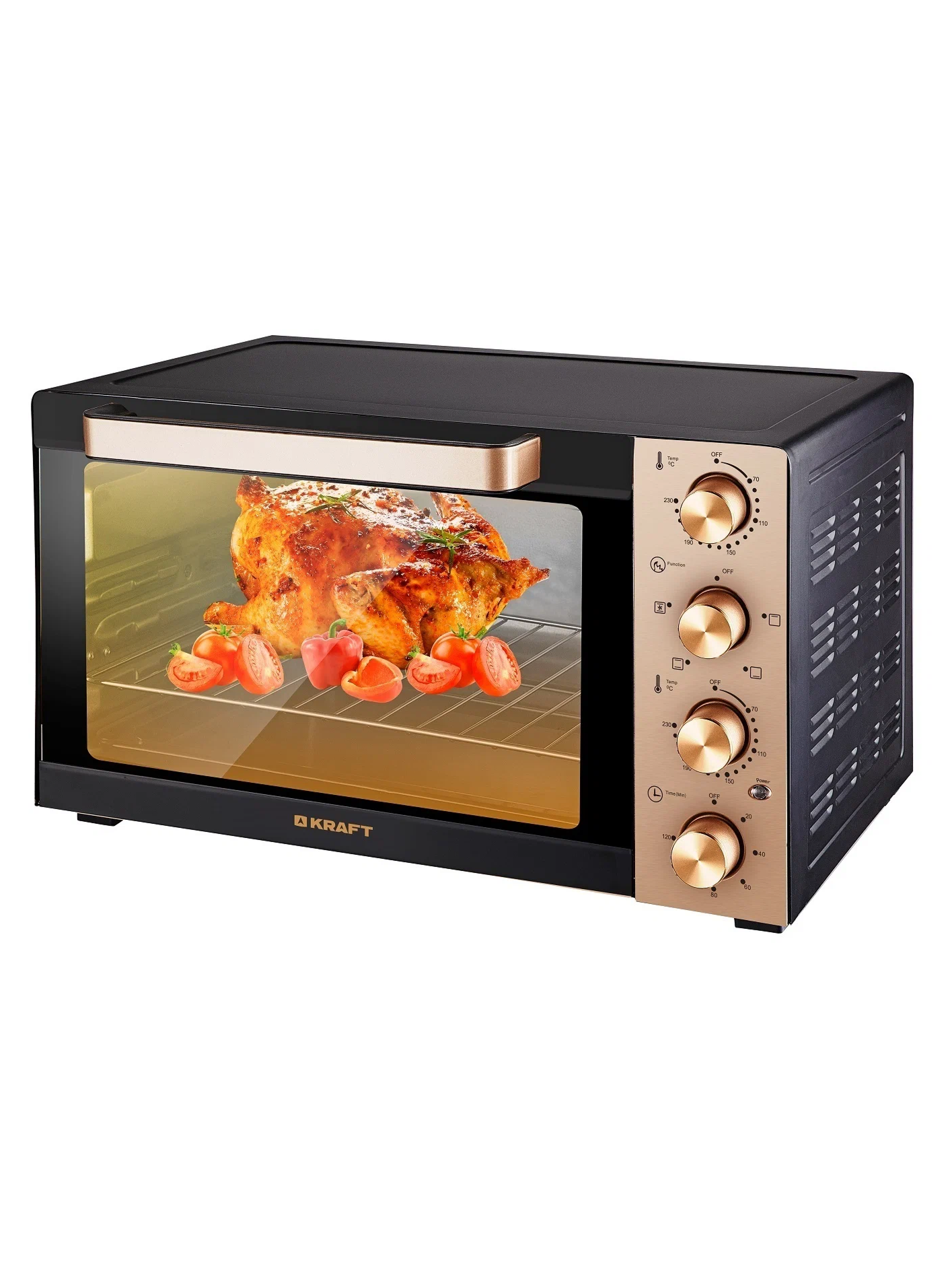Мини-печь Kraft KF-MO 3505 KGL, объем 35л, мощность 1500Вт, 4 режима работы