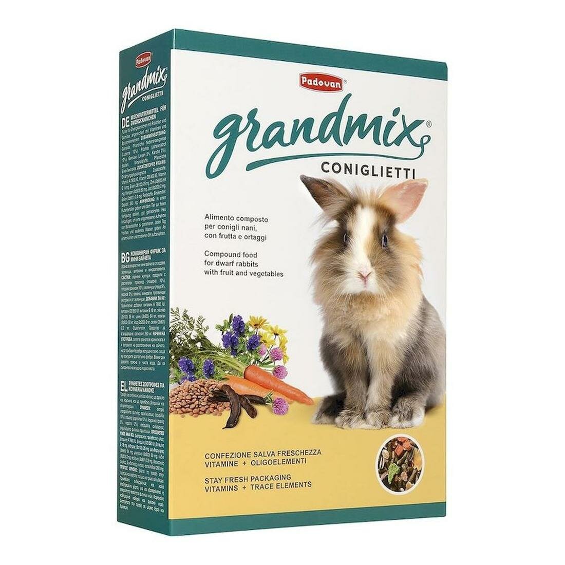 Корм Padovan Grandmix coniglietti для кроликов комплексный основной 3 кг