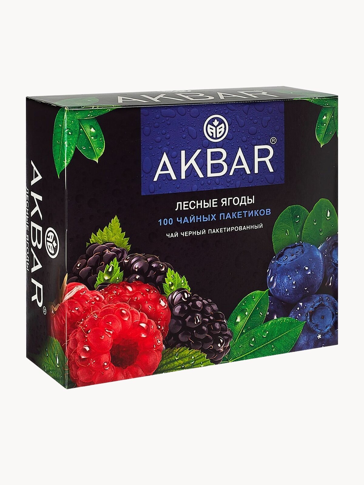 Чай в пакетиках Akbar "Лесные ягоды", 100 шт.