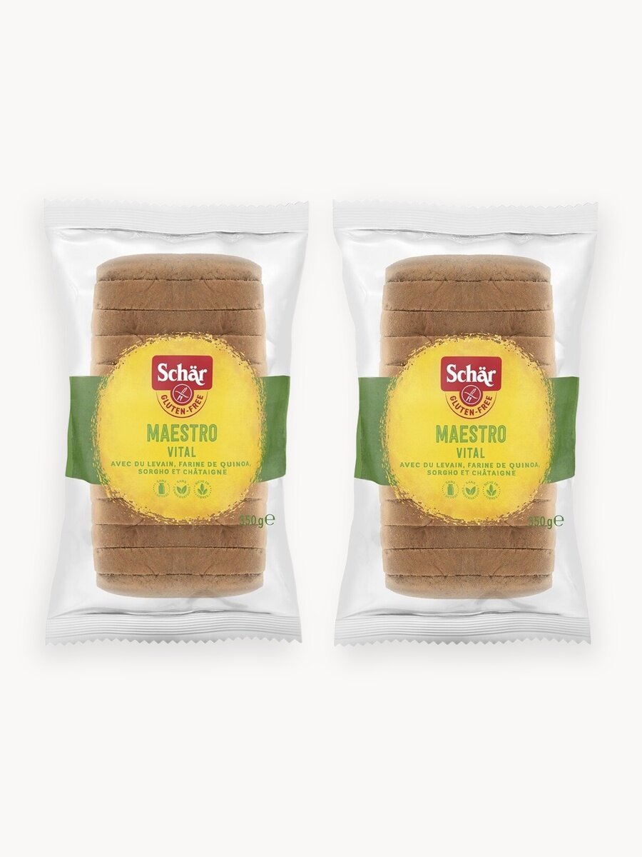 Хлеб с семенами подсолнечника и льна - Maestro Vital, т. м. Dr. Schar, 350 г (2 шт)