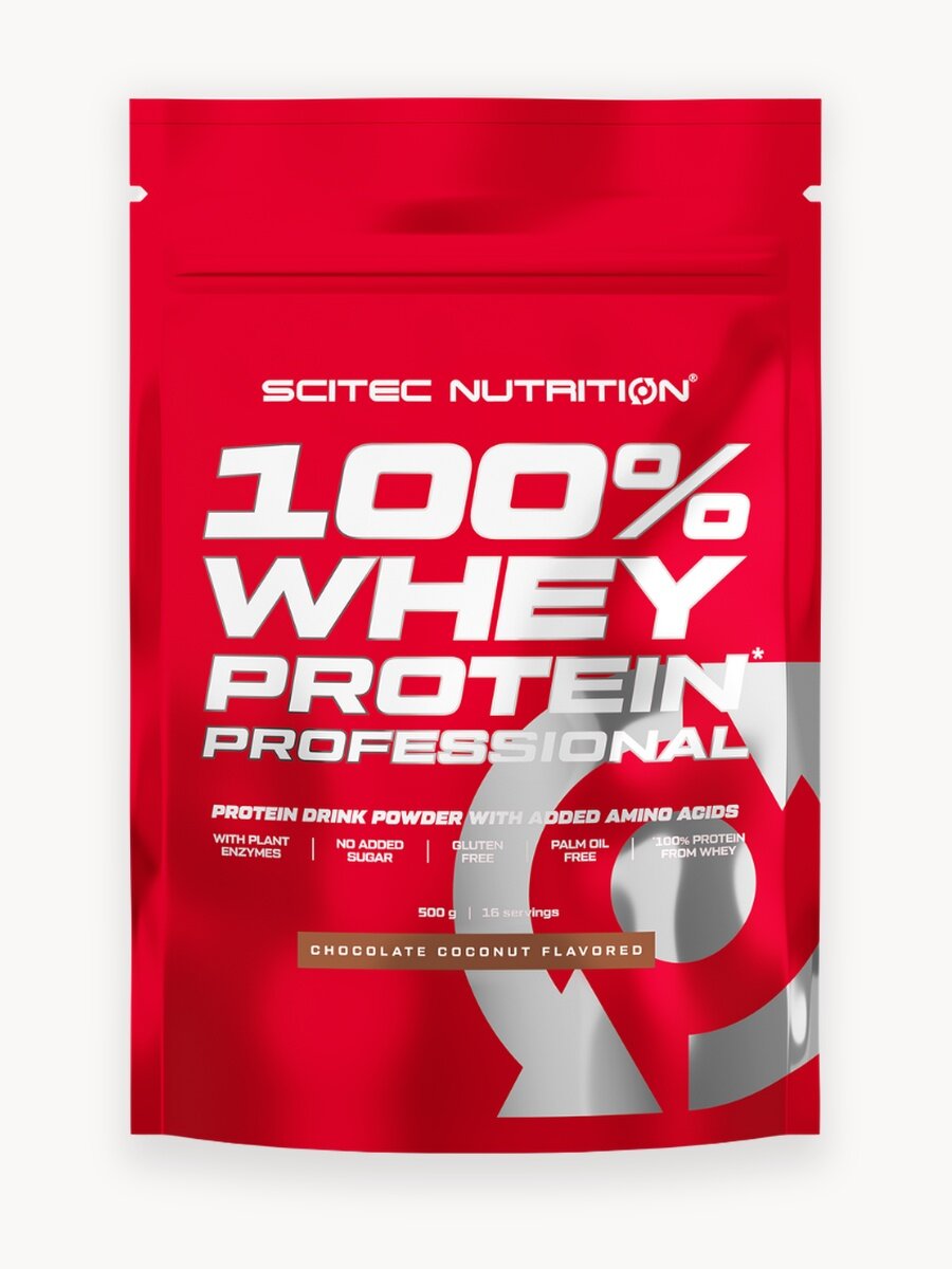 Протеин сывороточный / Scitec Nutrition 100% Whey Protein Professional / 500 г / шоколад-кокос