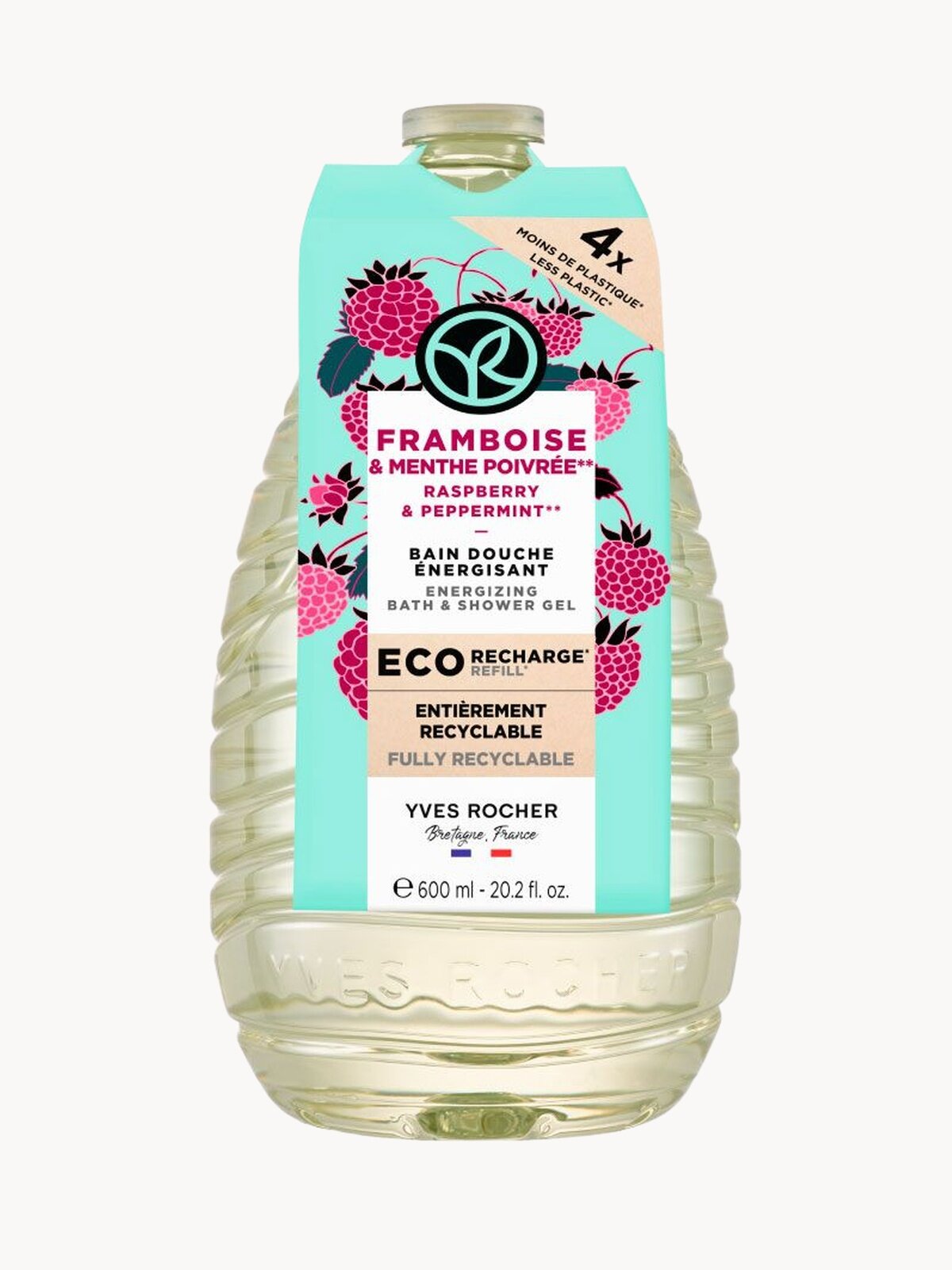 Yves Rocher Гель для душа Малина и Перечная Мята, 600 мл