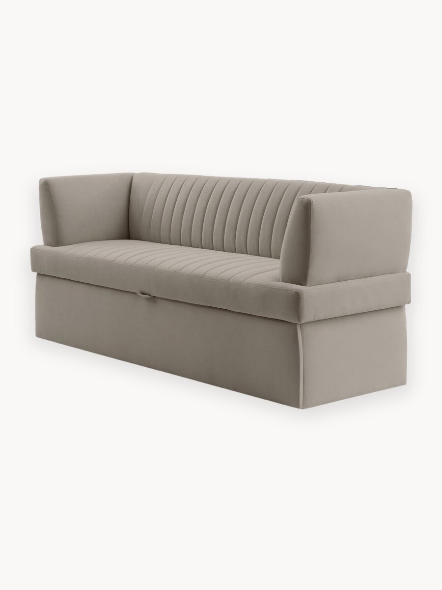 Кухонный раскладной диван Прага 183х64х83 см. Мелисса 7, прямой раскладной диван со спальным местом, Велюр