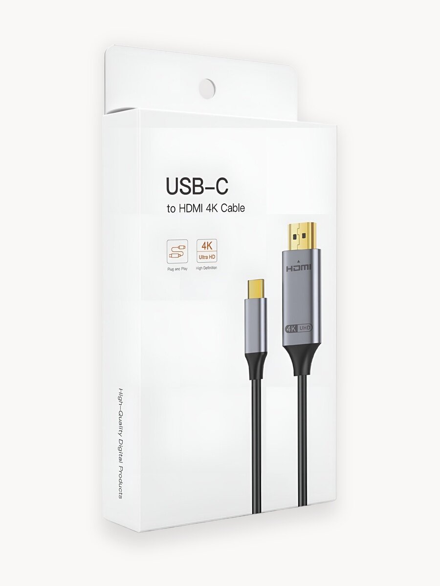 Кабель HDMI Type-C Ultra HD 4K, 60 Гц, 1 метр