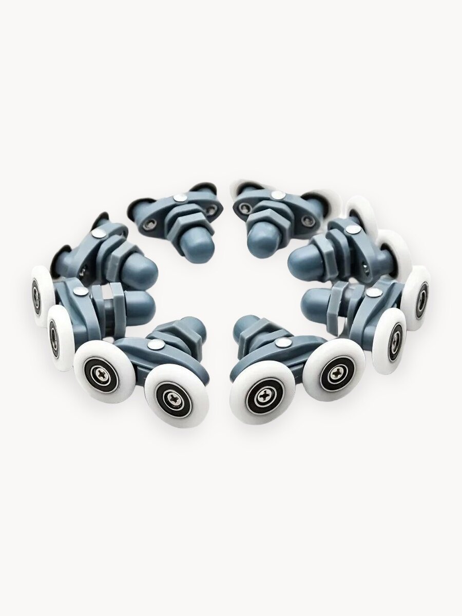 Ролики для душевой кабины, диаметр 23мм, комплект 8 шт, двойные