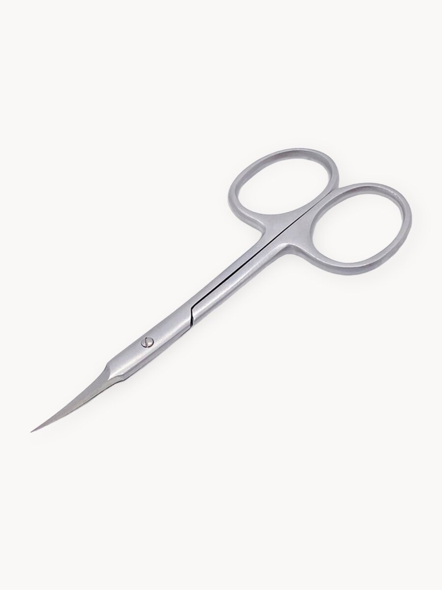 Ножницы маникюрные для кутикулы кожи ногтей с изогнутым лезвием цвет хром 520533CR