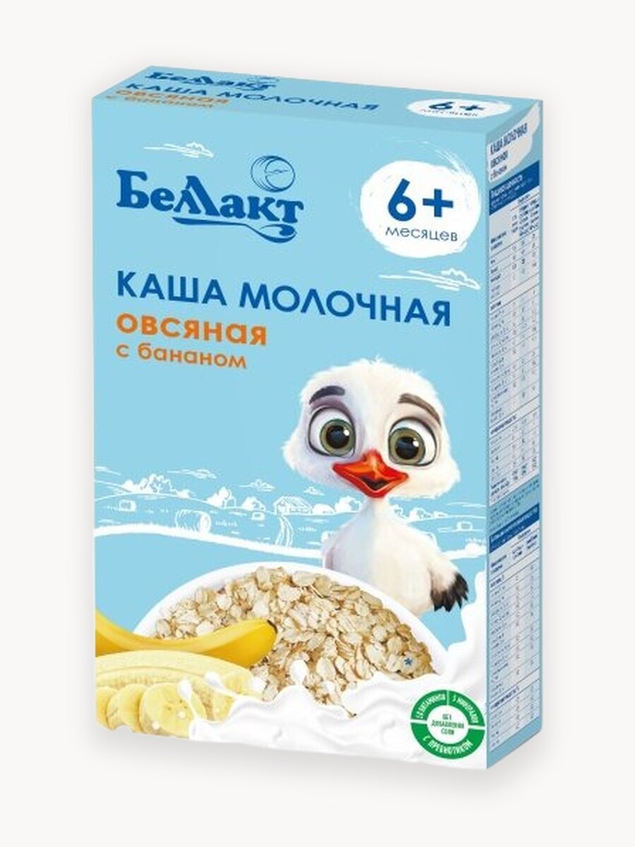 Каша молочная Беллакт овсяная с бананом 6 мес 250 г