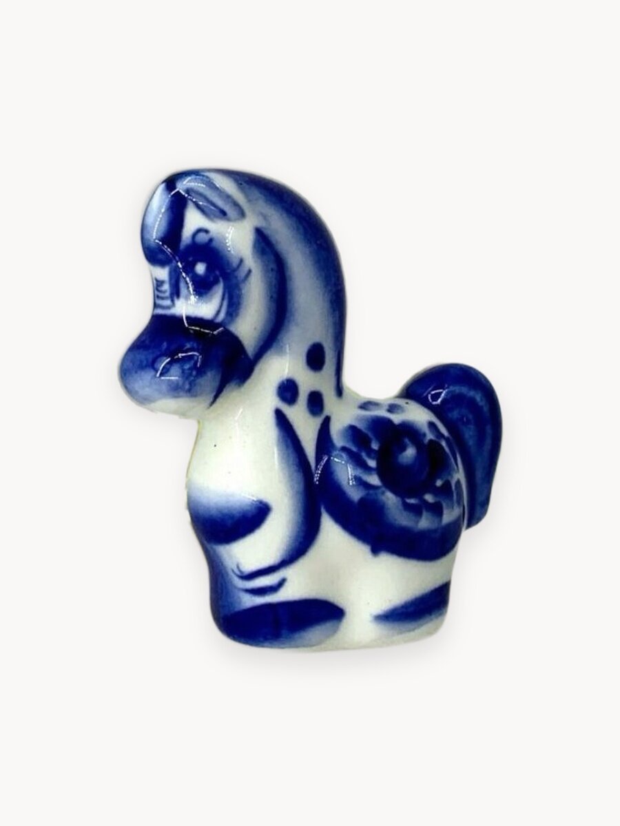 Статуэтка Лошадь символ 2026 года фарфор гжель ручная работа