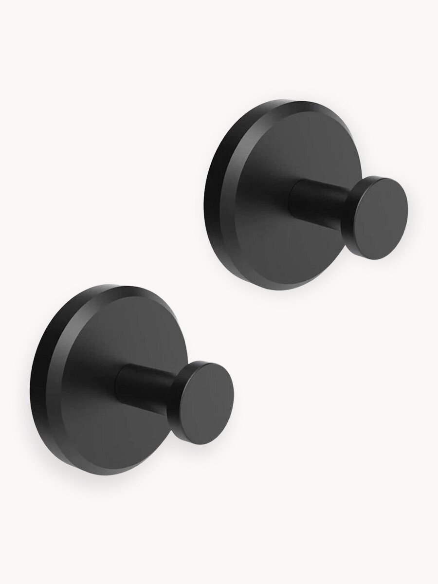 Крючки на вакуумной присоске для полотенец душа, ванны и кухни на холодильник FEST 2шт чёрный