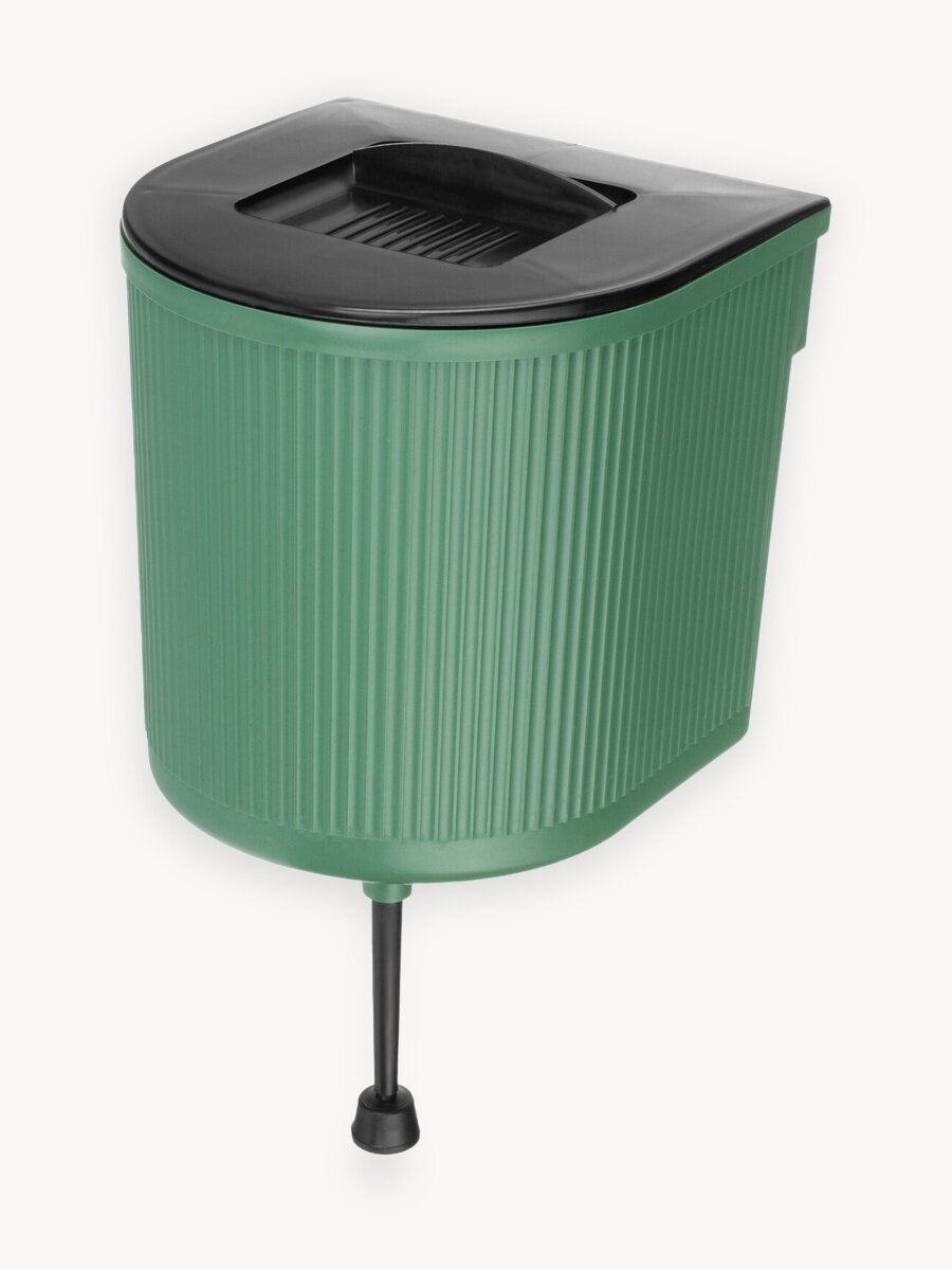 Рукомойник пластмассовый, 5 л, с краном и крышкой, зеленый, 67561