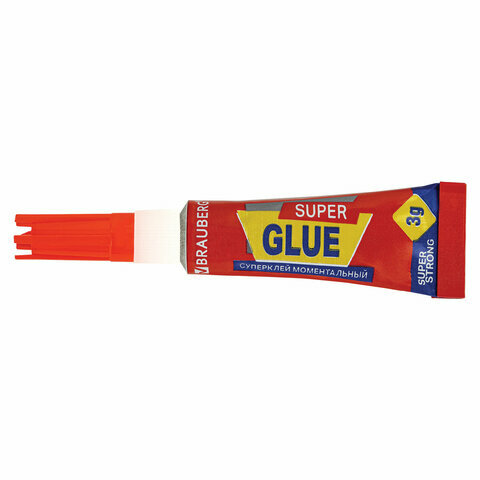 48 шт. Клей моментальный (суперклей) BRAUBERG, 3 г, прочный, отрывная мультикарта, 605566