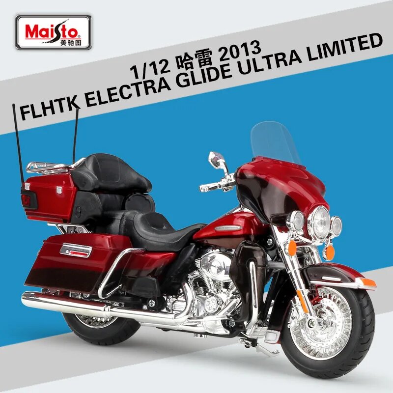 Maisto Harley-Davidson Electra Glide Ultra Limited 1:12 металлический мотоцикл red