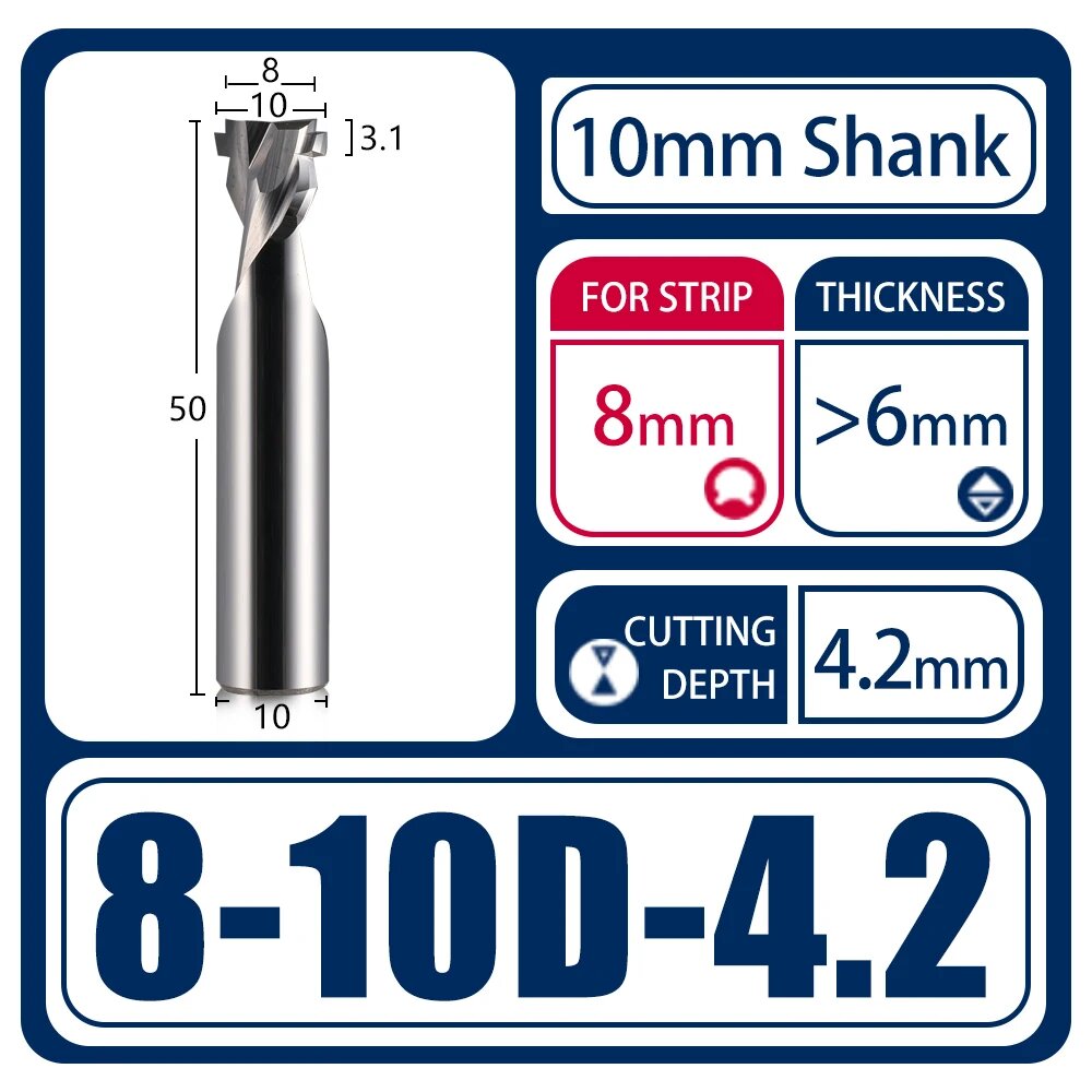 Фреза для дерева LIBOQIAO 10mm, 8mm-10D-4.2