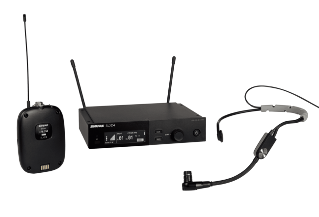 Микрофонная система SHURE [SLXD14E/SM35-H56] беспроводная, одноканальная, с поясным передатчиком SLXD1 и головным микрофоном SM35. Частота UHF 518-562 МГц