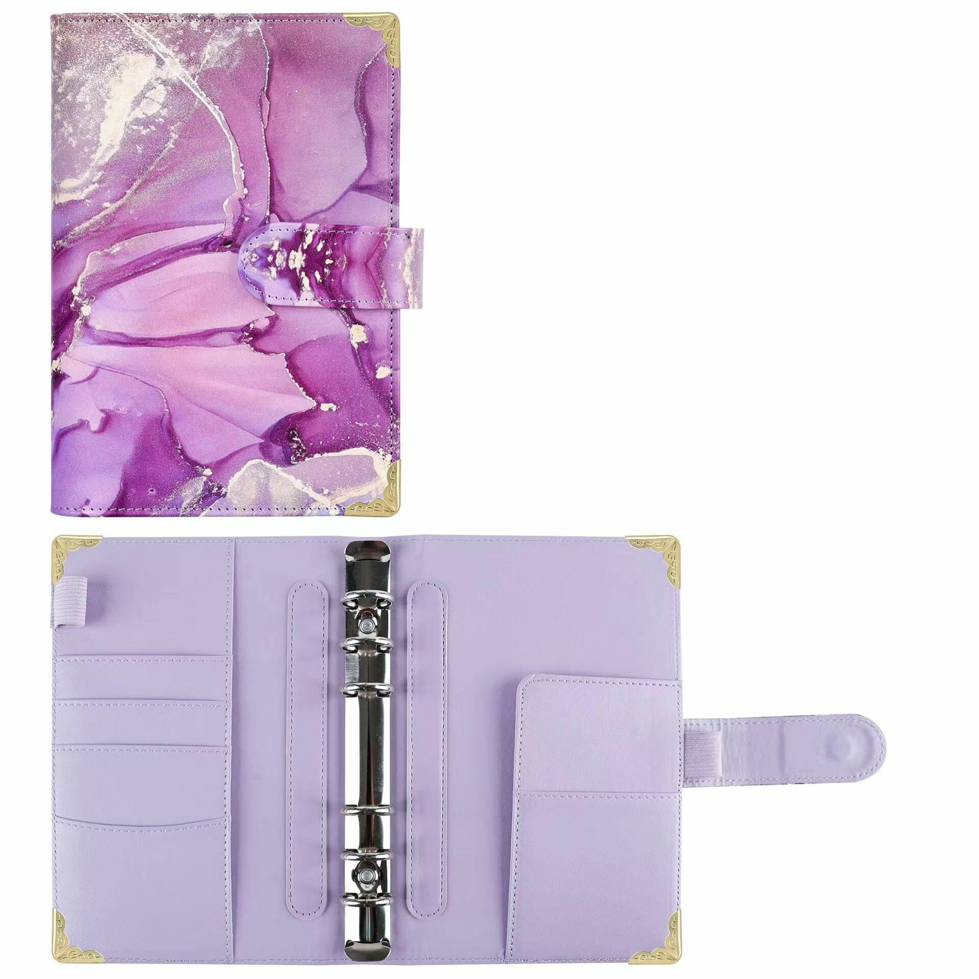 Конверт для наличных "Финансовый план", искусственная кожа, УФ-фиолетовый, а6