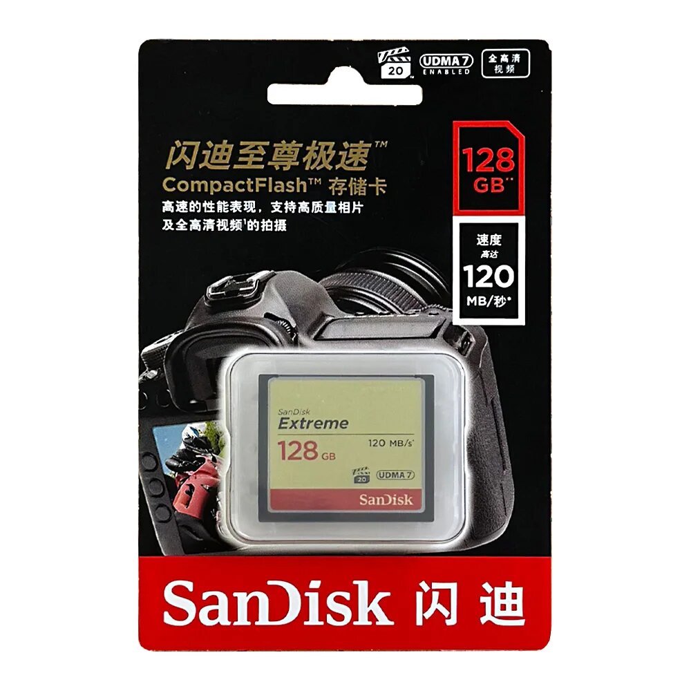 SanDisk CompactFlash карта памяти 32ГБ/64ГБ/128ГБ 800X 32GB