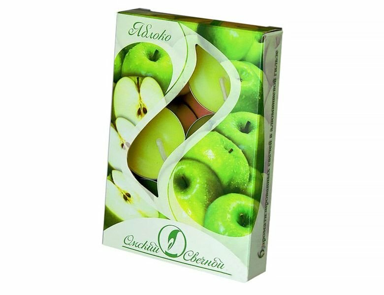 Набор ароматических свечей, 3.8х1.6 см (упаковка 6 шт.), Омский Свечной