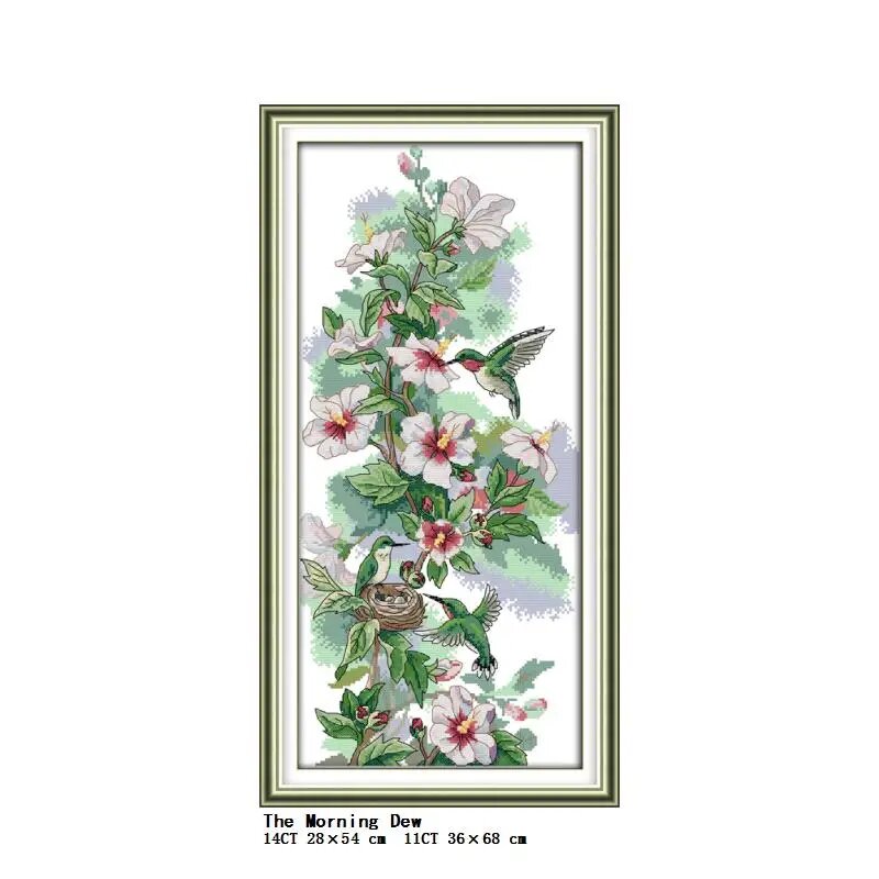 Stamped Cross Stitch Kits DIY Floral Pattern Series 14CT 11CT Printing Counted Needle and thread Hand Embroidery Home Decoration