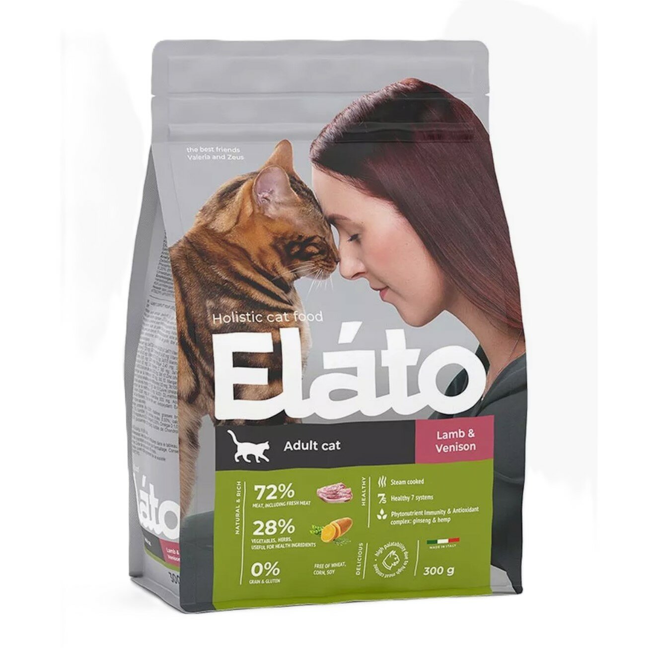 Elato Holistic сухой корм для кошек Ягненок и Оленина 300г