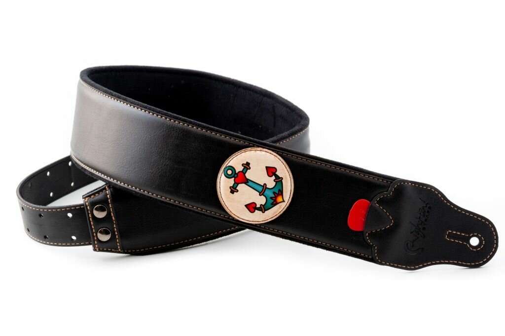 Ремень для гитары, текстиль/синтетика, RightOn Straps 8419612002418 Groove Old School Anchor