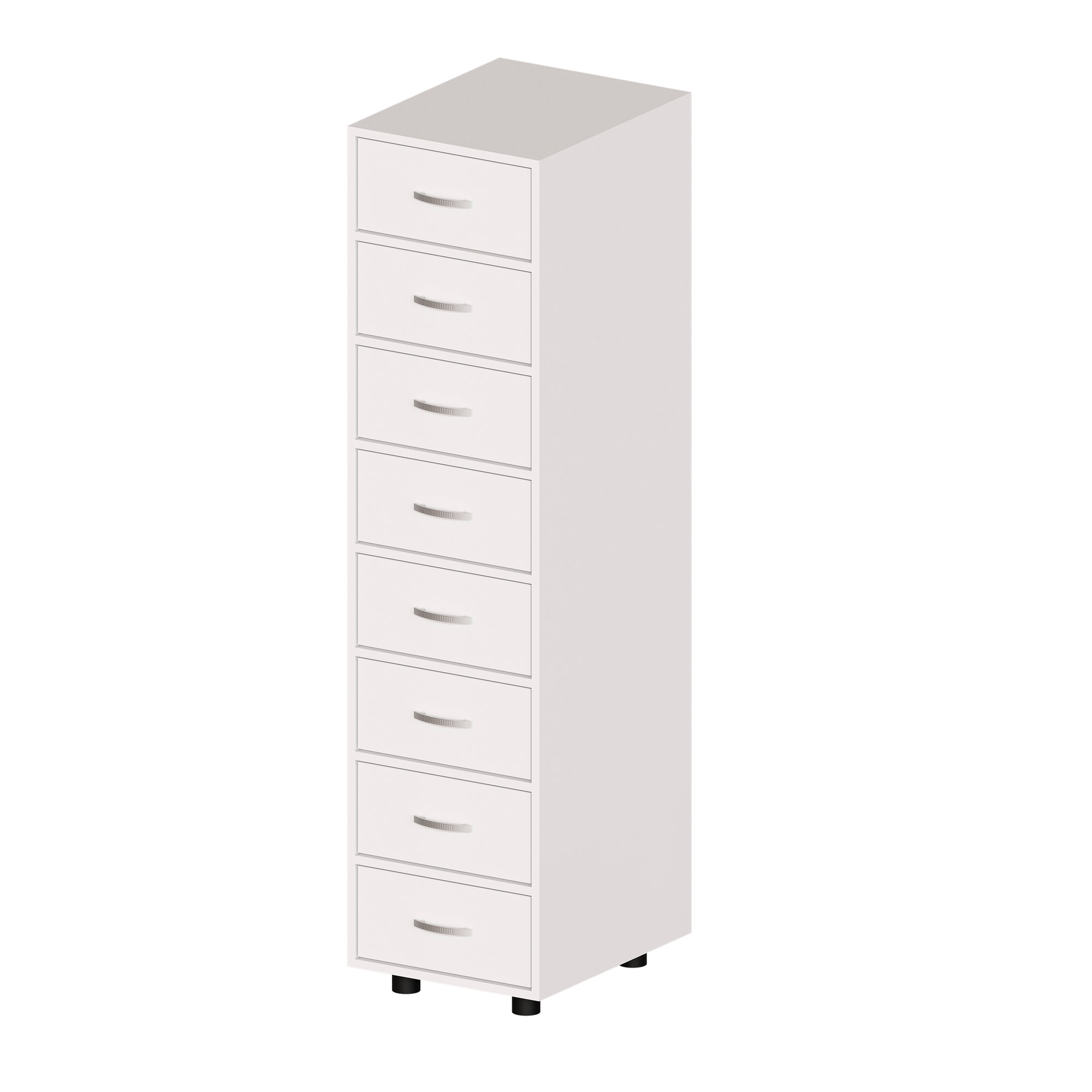 Комод СитиМебель-11 Ширина 40 см, Глубина 50 см, Высота 160 см, цвет: белый