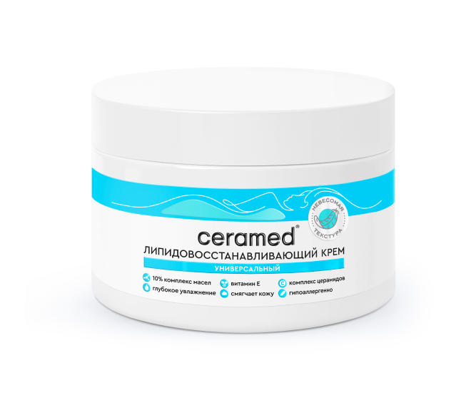 Крем для лица и тела CERAMED, липидовосстанавливающий универсальный, 300 мл