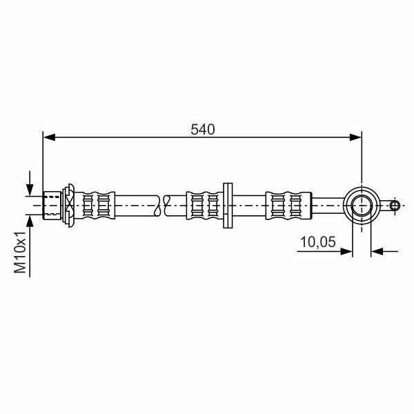Шланг тормозной для автомобиля Toyota, BOSCH 1 987 476 834 (1 шт.)