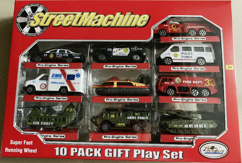 Набор машин специальных служб (10 штук) в коробке, 1 штука