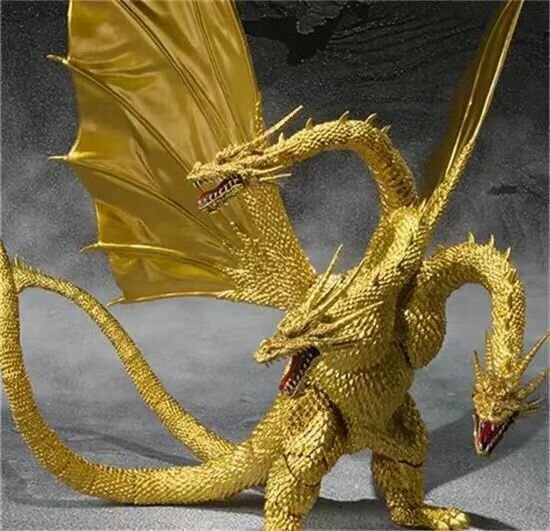 GodzillaГодзилла ручной работы-SHM Годзилла 2019 Видора Трехглавый дракон (30 см) Игрушка в подарок для мальчиков