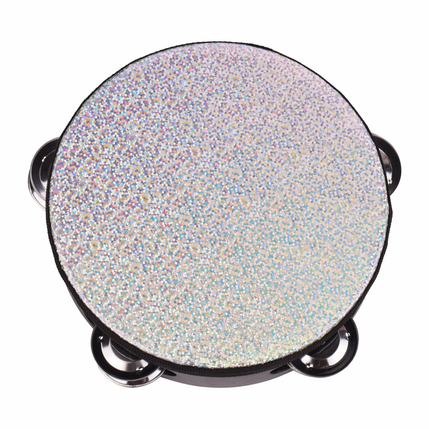 6-дюймовый деревянный ручной барабан с тамбурином и колокольчиками с одним рядом колокольчиков, светоотражающая барабанная головка, ударный инструмент, игрушка