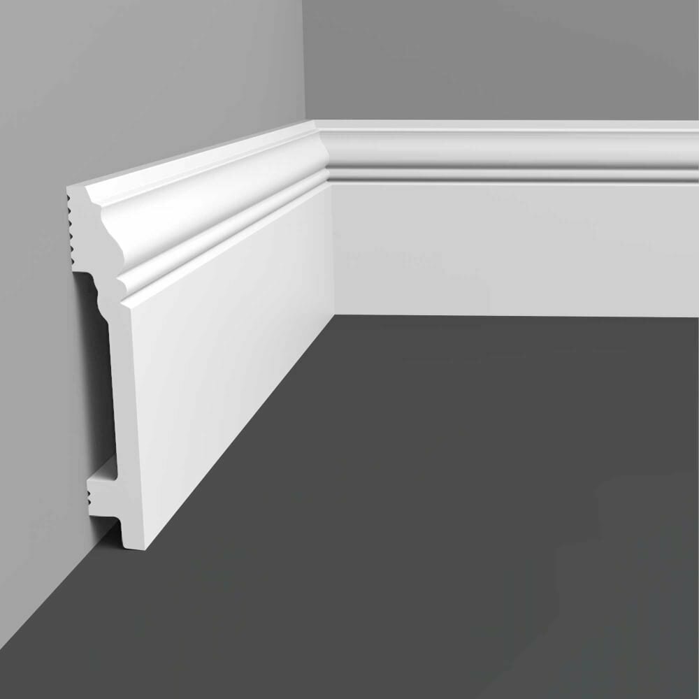 Напольный плинтус 10*1,5см ударопрочный Формат 10002df 2 метра под покраску 1 штука