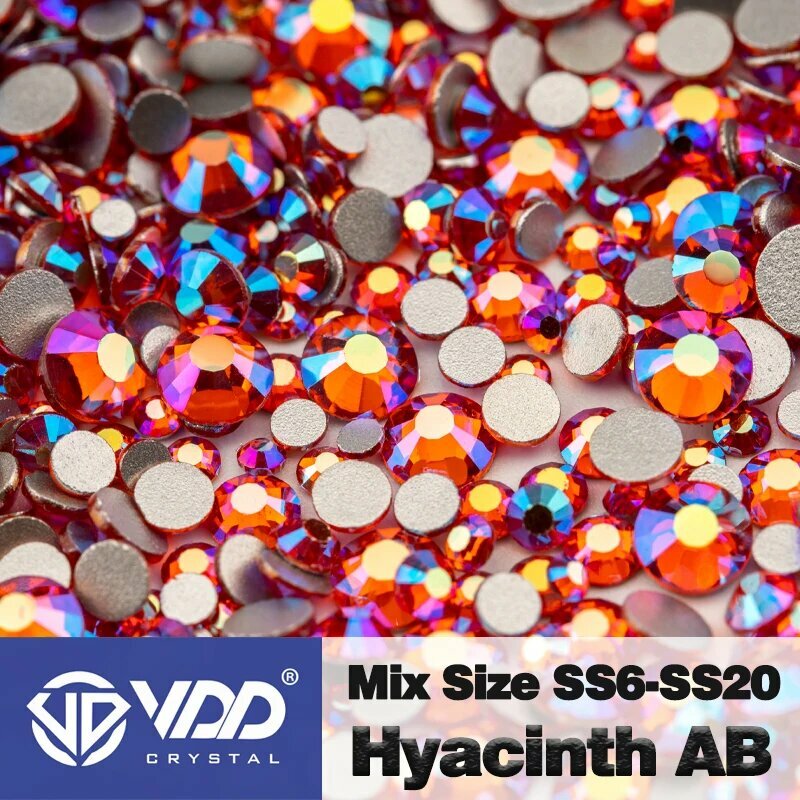 Стразы VDD Hyacinth AB, смешанный размер SS6-SS20, фиолетовый
