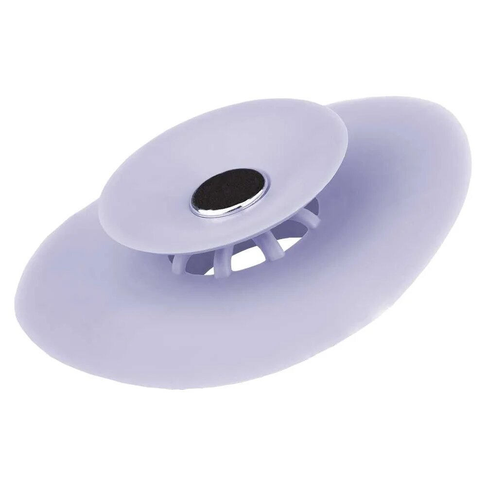 Пробка для ванны и раковины MasterProf d-100 мм, лавандовая, силикон, круглая форма, лавандовый цвет