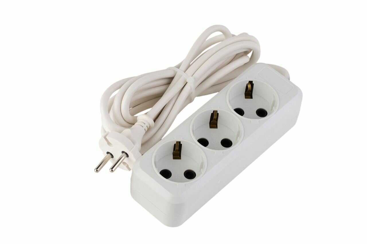 Удлинитель "Рыжая такса" УБ-03, бытовой, с заземлением, 7 м, 3 розетки