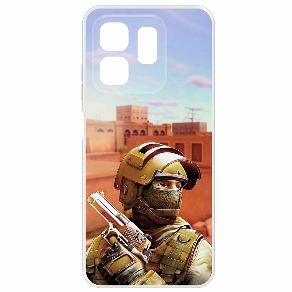 Чехол-накладка Krutoff Clear Case Cтандофф 2 (Standoff 2) - Спец для INFINIX Hot 50i