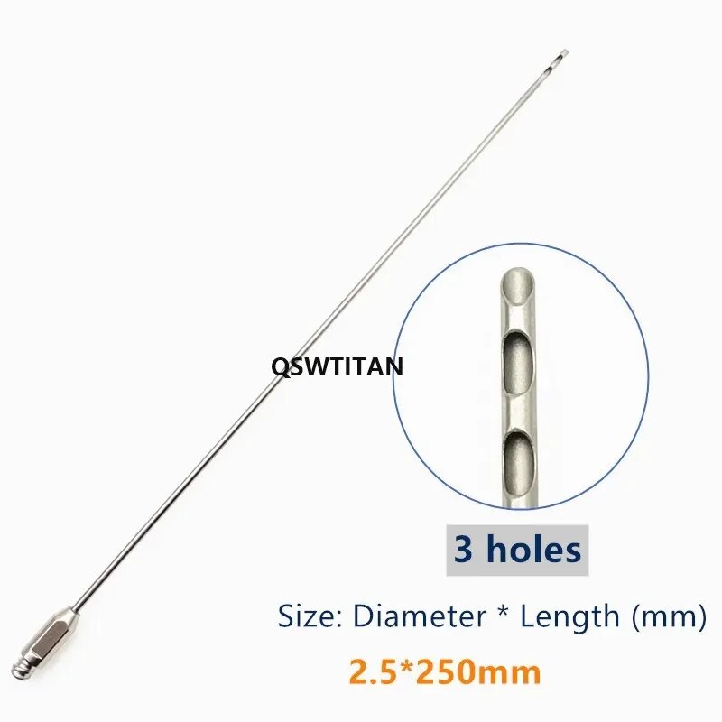 Канюля для липосакции QSWTITAN 2.5*250mm, 3 отверстия