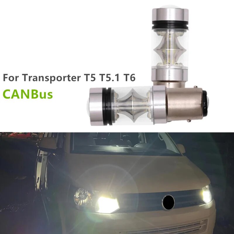 Дневные ходовые огни для VW Transporter Multivan Caravelle T4 T5 T5.1 T6, 2 шт./партия, 100 Вт 20SMD, CANBus, белые светодиодные дневные ходовые огни