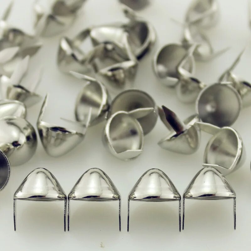 Заклепки UK76 круглые конусные для кожи 50 шт. silver
