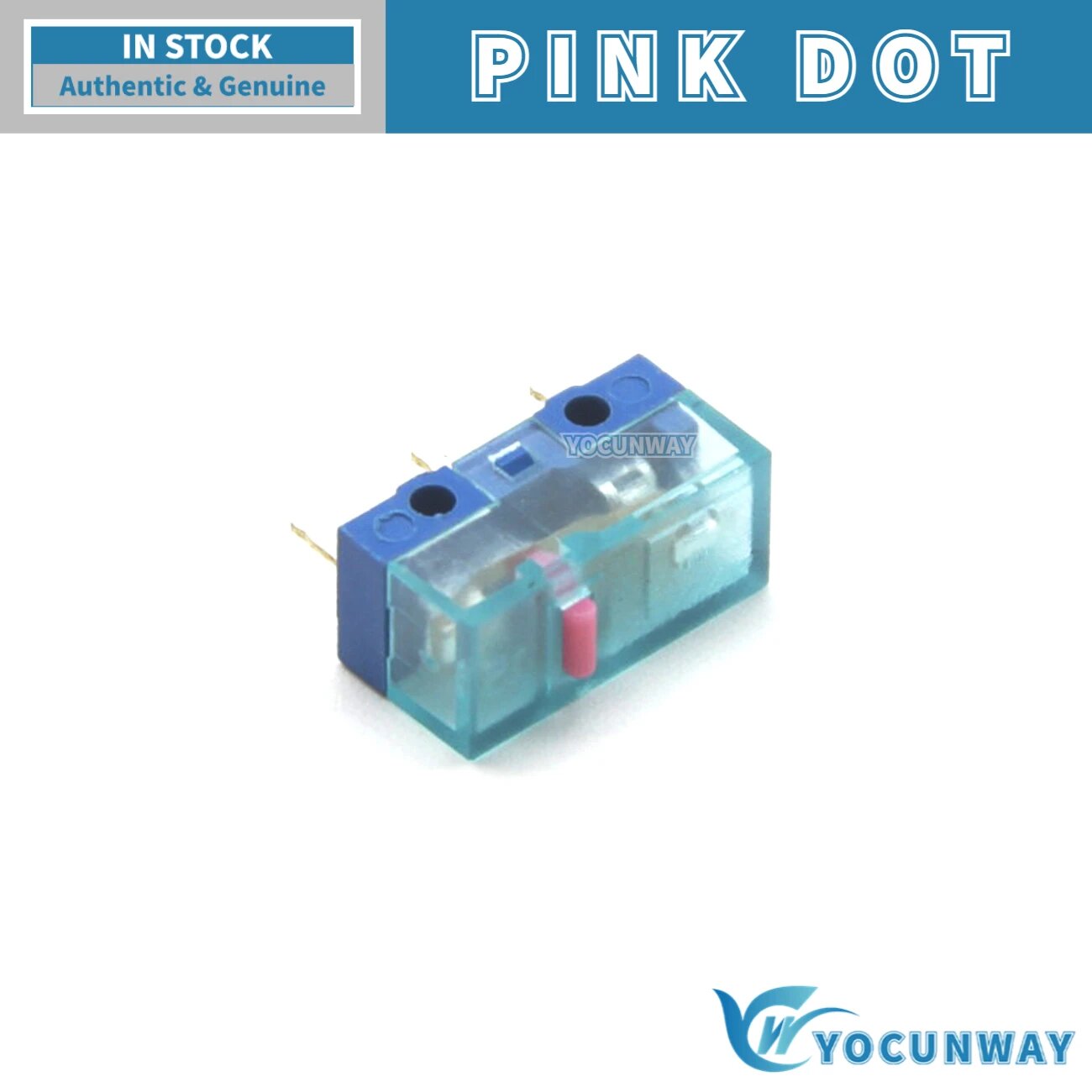 5 шт. HUANO микропереключатель прозрачный корпус розовый синий желтый Pink Dot