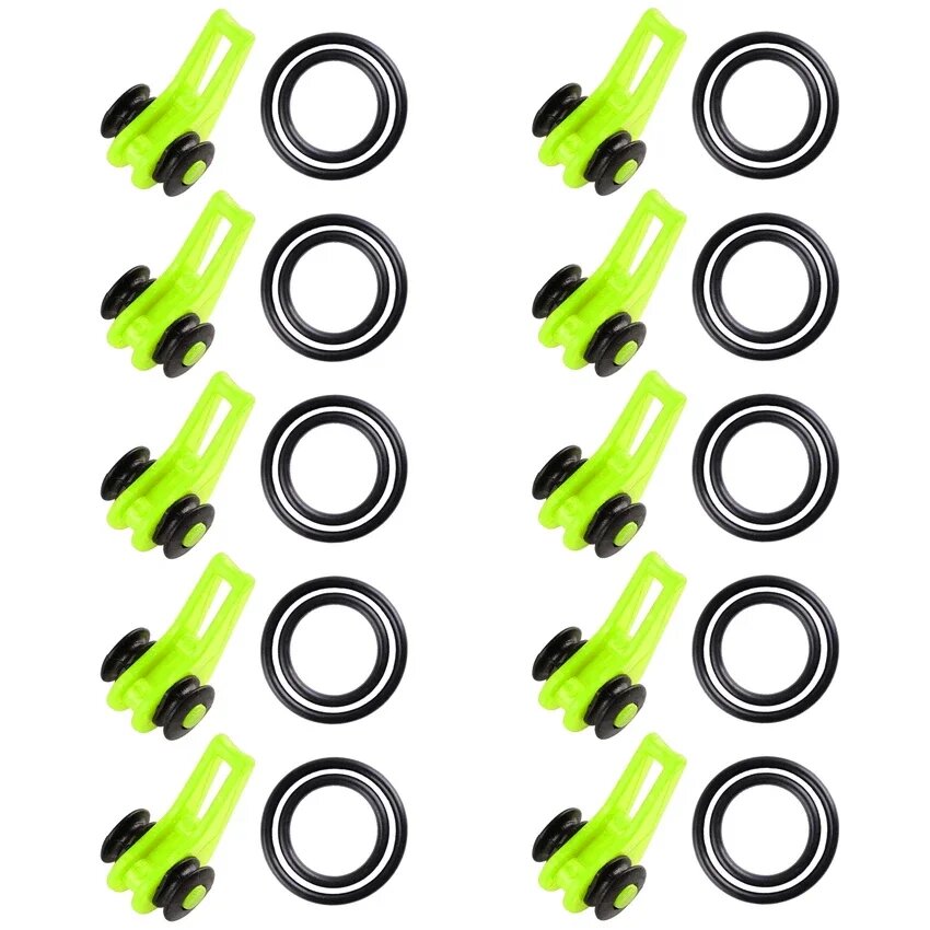 Пластиковые держатели крючков для удочек Secure 10 шт Зеленый, Color 2